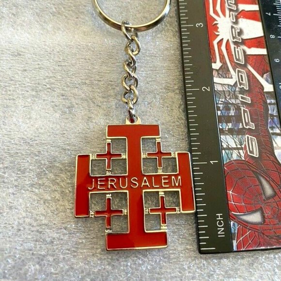 Other | Antique Pewter Jerusalem Keychain Religious From Holly Land Of ...